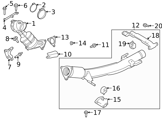 Genuine OEM Catalytic Converter Part# LR115607 Fits 2020-2022 Land ...