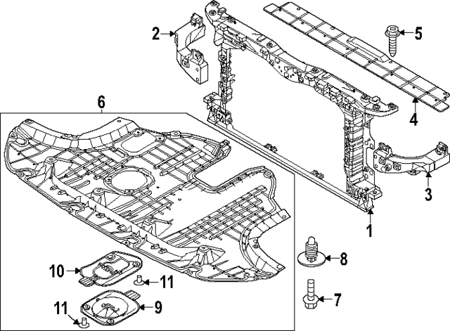 29110-AT000 - Under Cover 2023-2024 Kia Niro | Kia.Parts Store