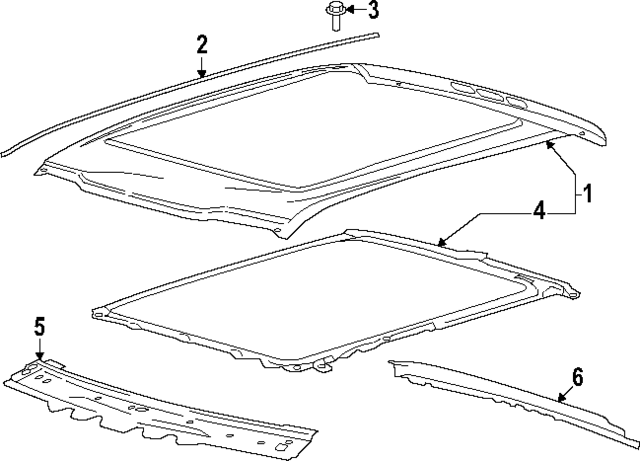 2023-2024 Ford Roof Panel lc3z2650202a | TascaParts.com
