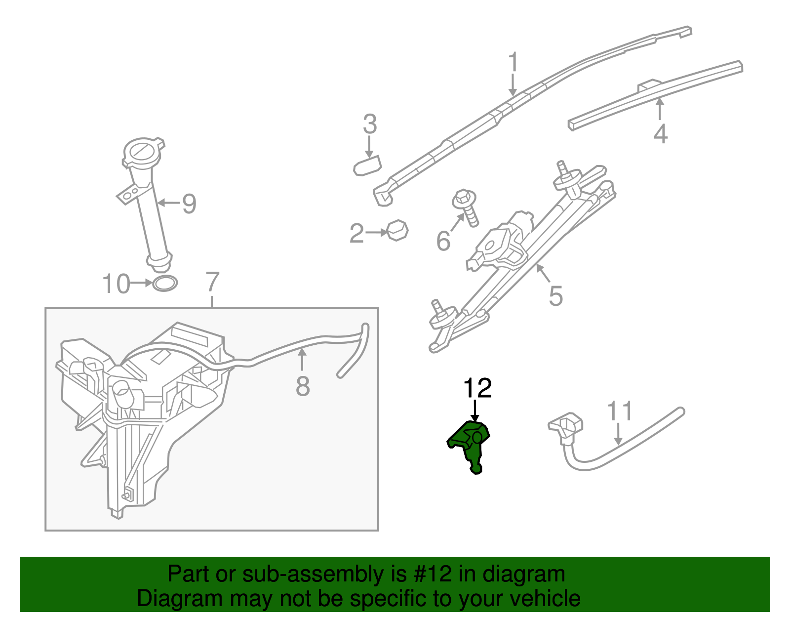 2013-2020 Nissan Pathfinder Nozzle Assembly 28933-3JA0A | Nissan Parts ...