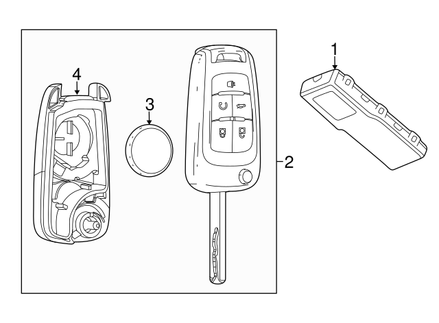 2015-2016 Chevrolet Trax Ignition Key 13504265 | OEM Parts Online