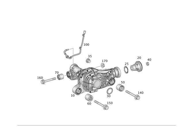 2012-2019 Mercedes-Benz Front Axle Differential 166-330-03-00 | Benz ...