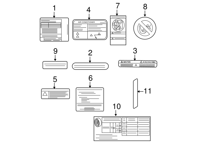 2012-2013 Nissan Maxima Emission Label 14805-9DA1B | QuirkParts