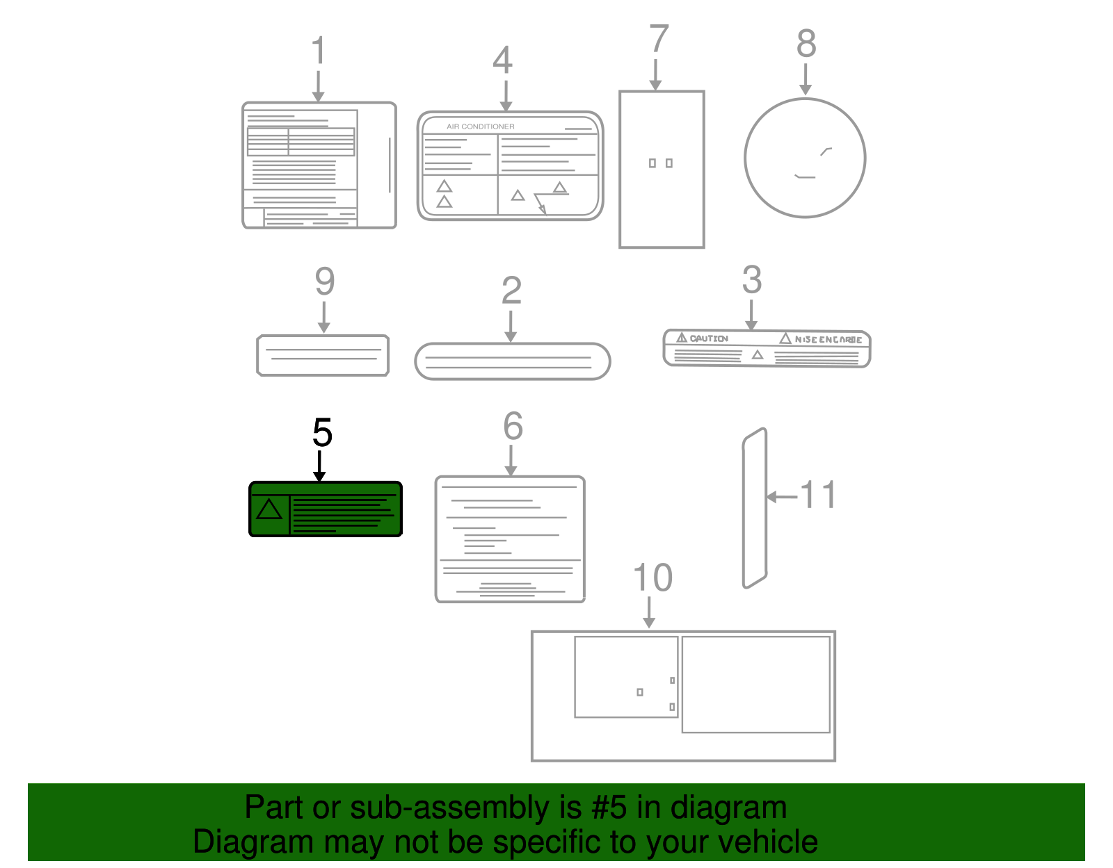 2004-2014 Nissan Info Label 26059-3Z700 | Kline Nissan