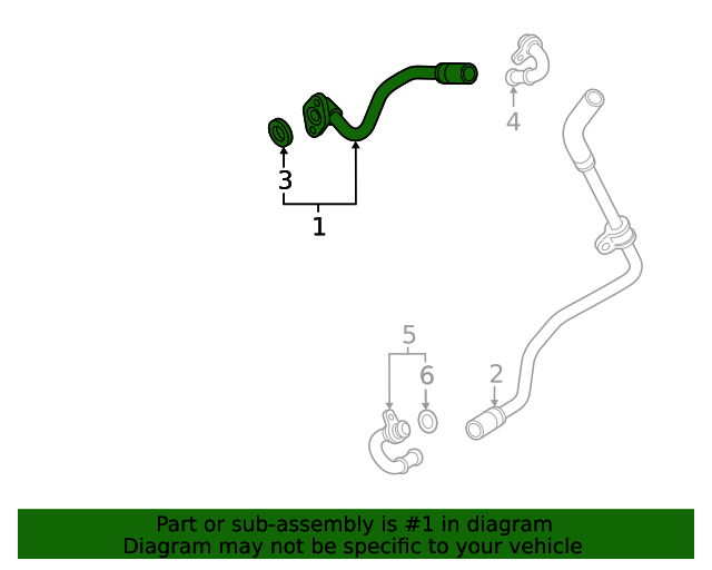 2019-2023 Audi Engine Coolant Pipe 06M-121-661-H | Audi USA Parts