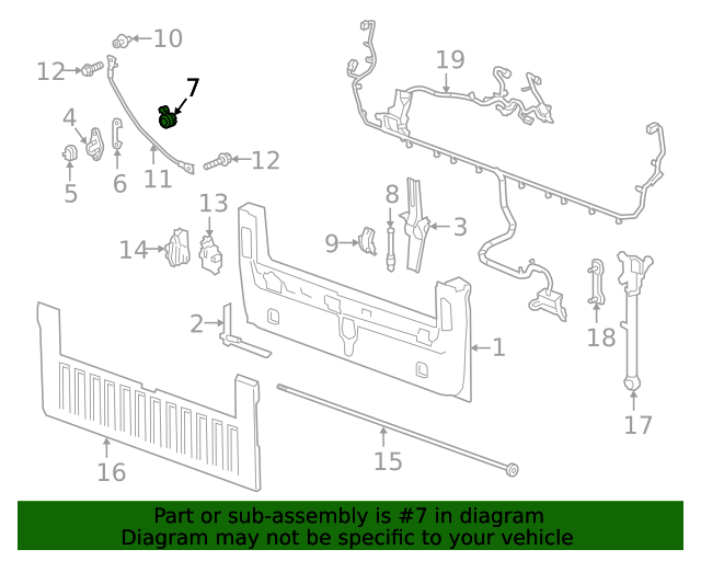 23388849 - Pickup Box Tailgate Dampener 2019-2023 GM | AutoNationParts.com