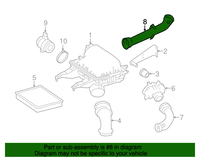 906-528-02-24 - Rear Hose 2010-2013 Mercedes-Benz | Mercedes-Benz USA Parts