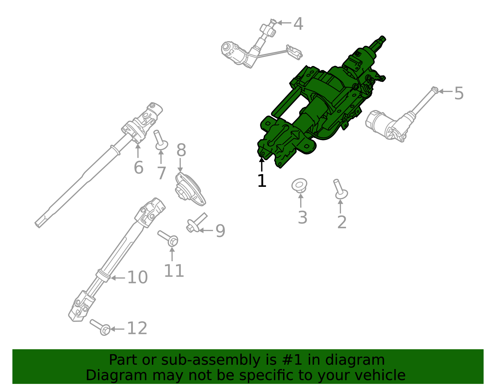 NL3Z-3C529-F - Steering Column 2021-2025 Ford | Big 3 Auto Parts