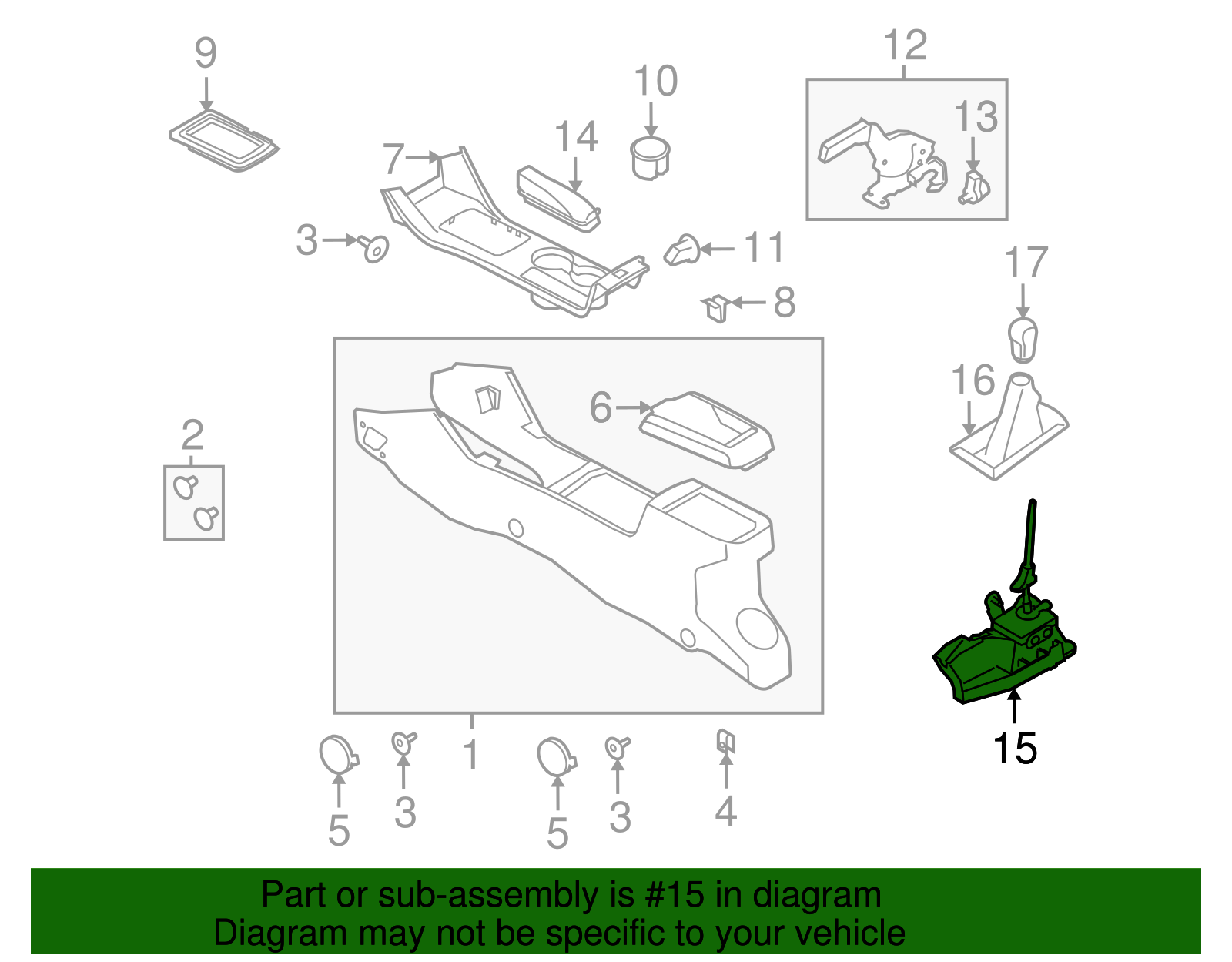 8S4Z-7210-E - 2008-2011 Ford Focus - Gear Shift Assembly | My Ford Parts