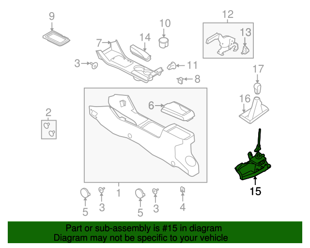 2008-2011 Ford Focus Shifter Assembly AS4Z-7210-BA | QuirkParts