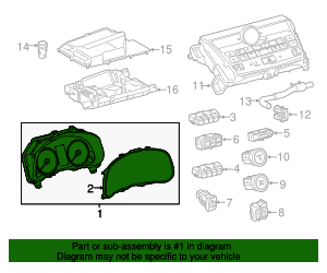 2015-2021 Lexus Instrument Cluster 83800-78310 | Lexus OEM Parts Online