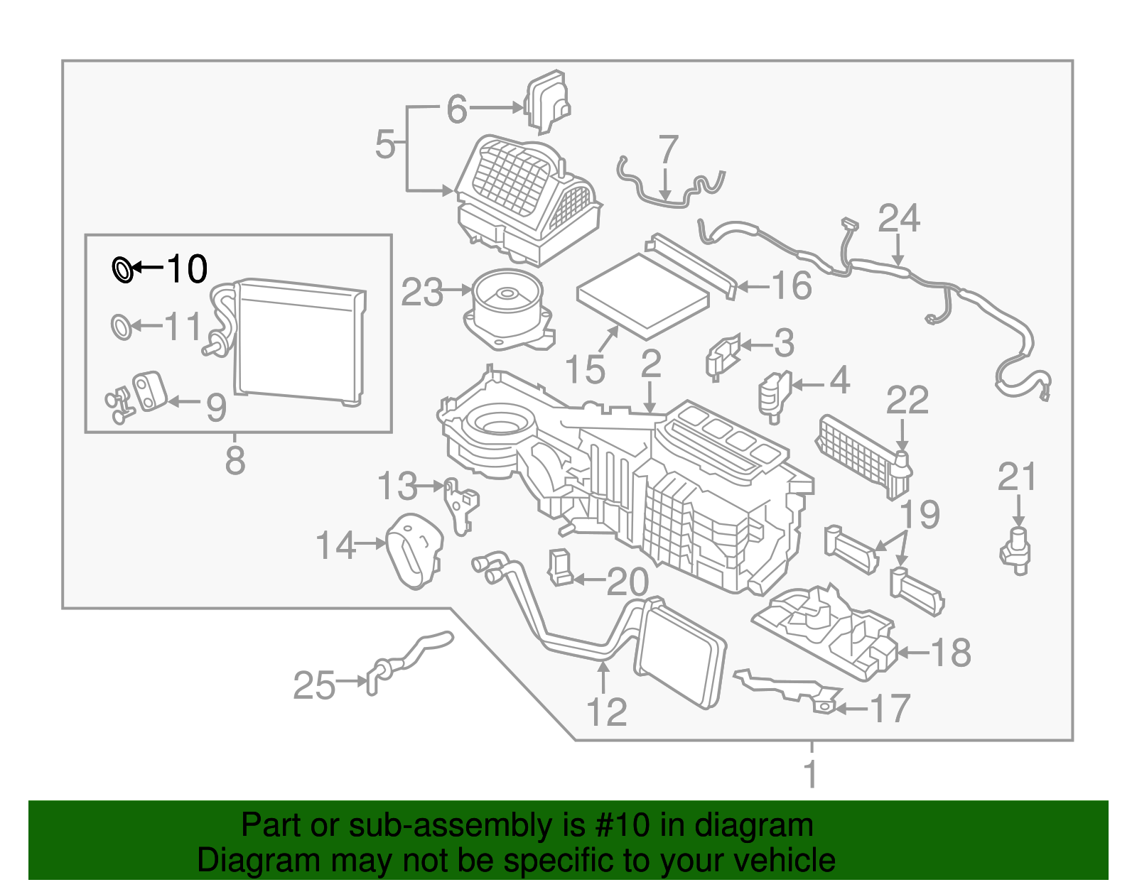 2009-2024 Nissan A/C Expansion Valve O-Ring 92475-71L00 | TascaParts.com