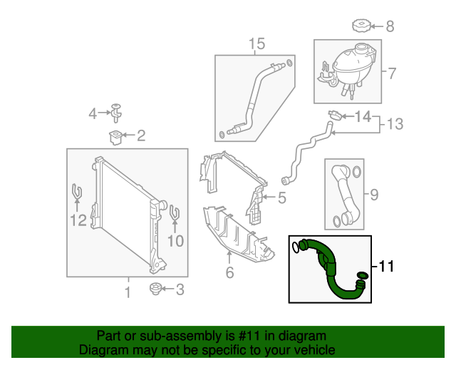 207-501-07-82 - Upper Hose 2011 Mercedes-Benz E 350 | Mercedes-Benz USA ...
