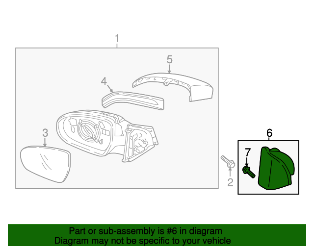 87650-D3000 - Door Mirror Trim Ring 2016-2021 Hyundai Tucson ...