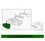 2016-2021 Hyundai Tucson Mirror Glass 87611-D3500 | OEM Hyundai Parts