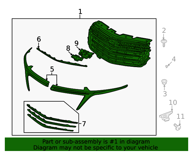 2022-2023 Chevrolet Equinox Grille - Bright Chrome 84426076 ...