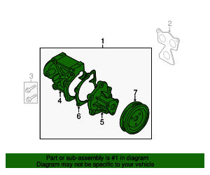 Genuine Water Pump Assembly for 2011-2015 Hyundai Sonata | Part# 25100 ...