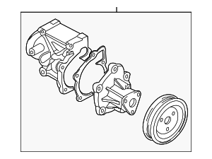 Genuine Water Pump Assembly for 2011-2015 Hyundai Sonata | Part# 25100 ...