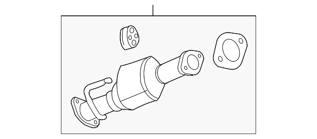 19418938 - 3-Way Catalytic Converter with Flange, Insulator, Gasket ...