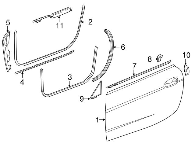 231-720-02-24 - Belt Molding 2013-2020 Mercedes-Benz | Mercedes-Benz ...