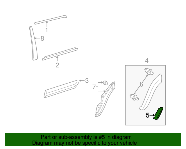 2001-2004 Toyota Sequoia Flare Protector 58741-0C020 | Toyota Parts Center