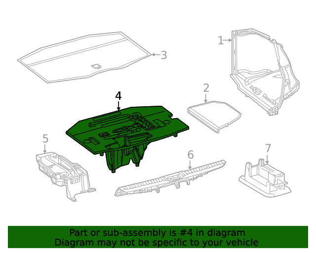 75201-62020 - Floor Storage Compartment - 2021-2023 Toyota Mirai | OEM ...