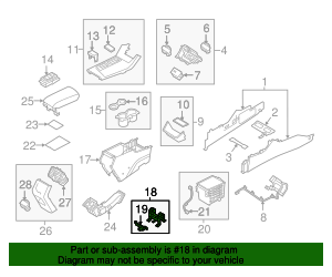 84635-C1000 - Console Bracket 2015-2019 Hyundai Sonata ...