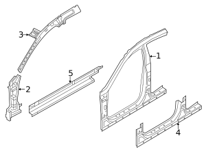 2021-2024 Genesis G80 Pillar Assembly Center Inner Right-hand 71402 ...