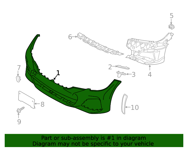 51118099900 - 2019-2021 BMW Bumper Cover (51-11-8-099-900) | BMW of ...