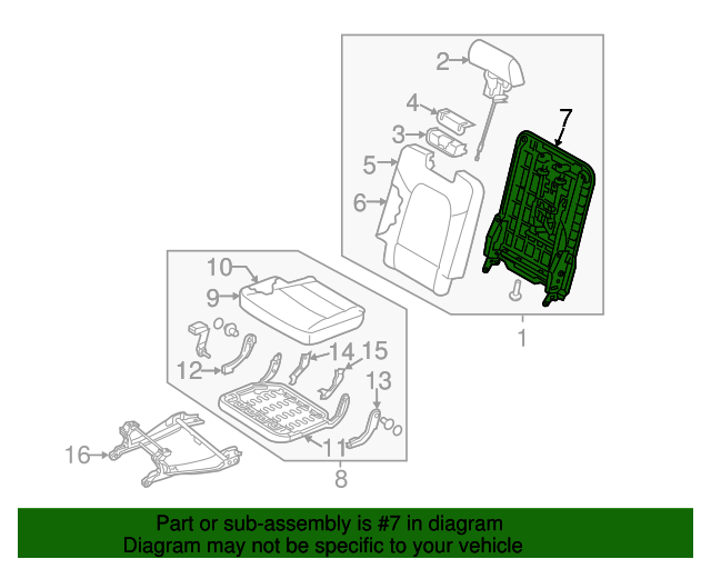 89310-B8510-NBC - Seat Back Panel 2013-2019 Hyundai | AutoNationParts.com