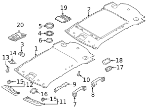 Genuine OEM Speaker Grille Insulator Part# LR066992 Fits 2015-2019 Land ...