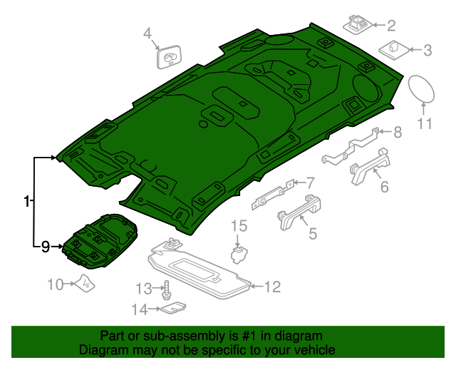 2016-2021 Volvo XC90 Headliner 32328687 | TascaParts.com