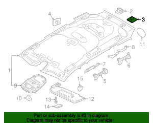 2016-2024 Volvo Headliner Retainer 31463877 | TascaParts.com