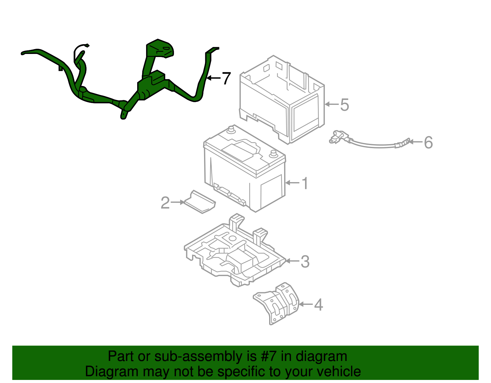 Genuine Battery Cable for 2012-2014 Hyundai Sonata | Part# 91850-3Q710 ...