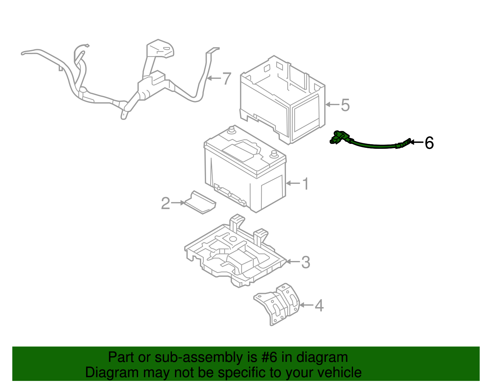 37180-3Q010 - Battery Cable 2011-2014 Hyundai Sonata | AutoNation Parts
