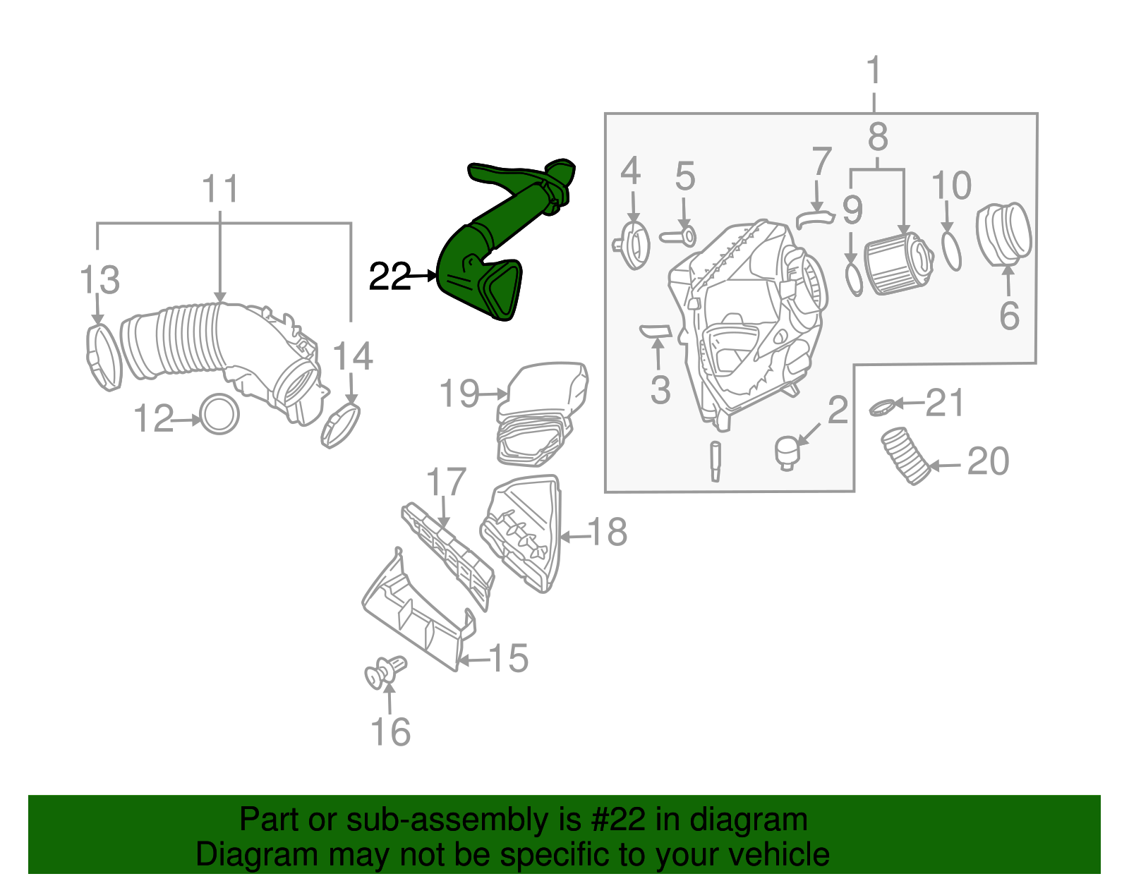 2005-2011 Audi A6 Quattro Air Inlet Duct 4F0-129-604-C | Audi OEM Parts Guy