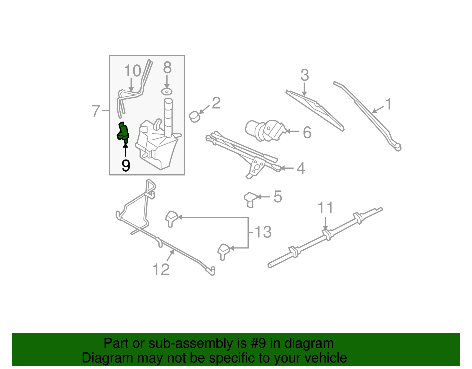 8L8Z-17664-B - Washer Pump 2007-2012 Ford | AutoNation Parts