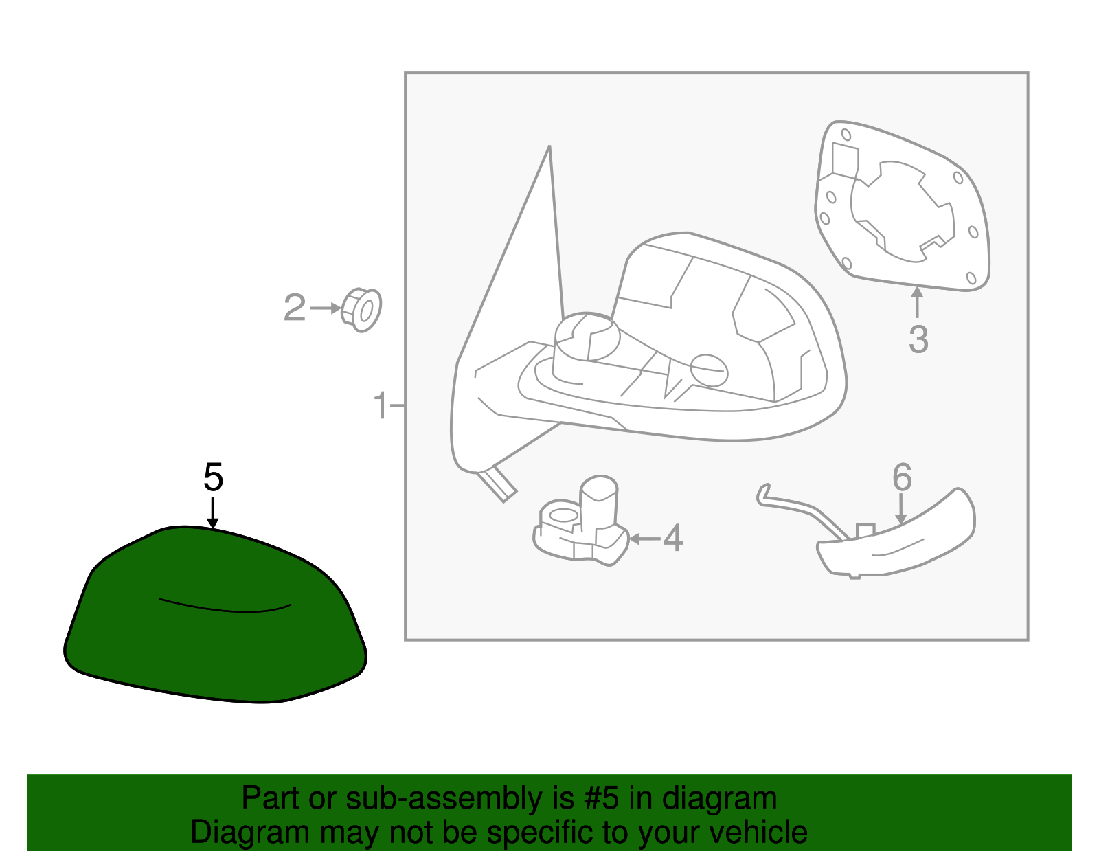 2012-2019 Nissan Mirror Cover 96373-1HK0A | My Nissan Part