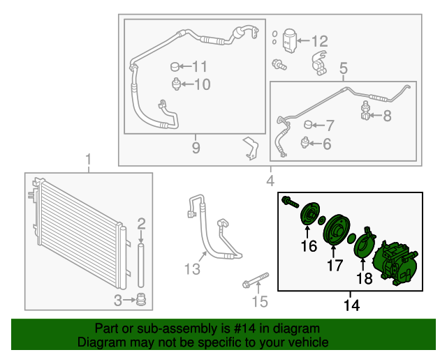 Genuine Compressor Assembly for 2012-2017 Hyundai Veloster | Part ...