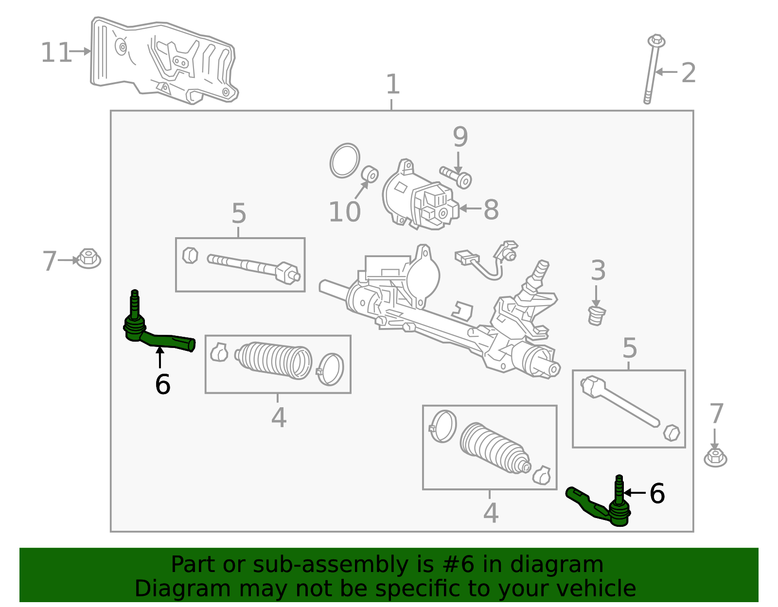 2017-2024 GM Driver Side Outer Steering Tie Rod End 23479348 GM ...