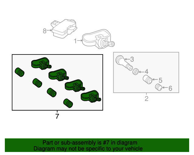 000-905-85-04 - Tire Pressure Monitoring System (TPMS) Sensor Service ...
