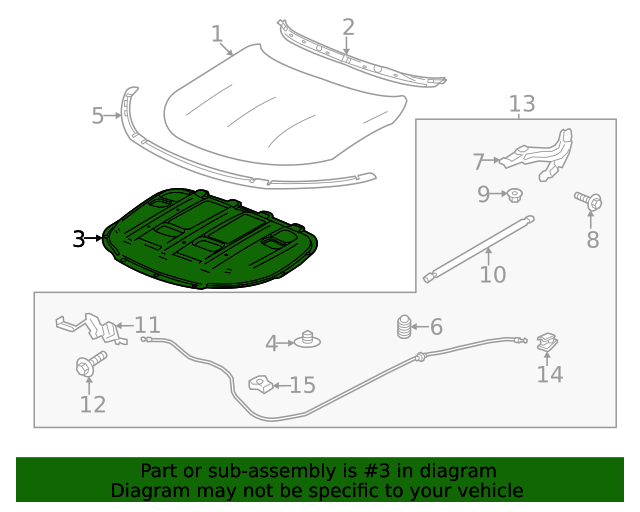 2021-2022 Buick Envision Hood Insulator 84963982 | GMPartsDirect.com