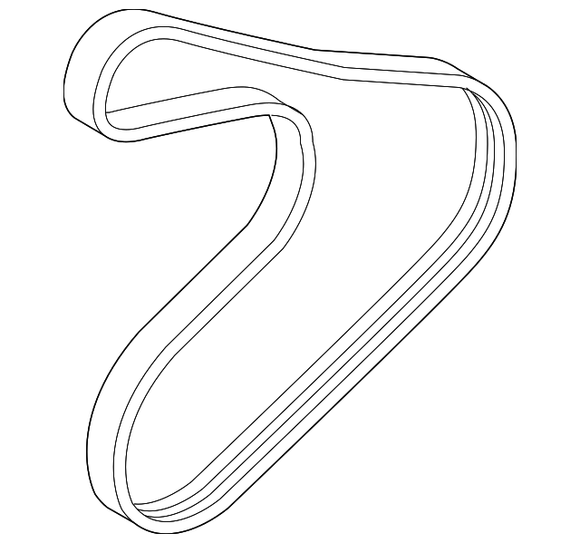Genuine Serpentine Belt for 2016-2017 Hyundai Veloster | Part# 25212 ...