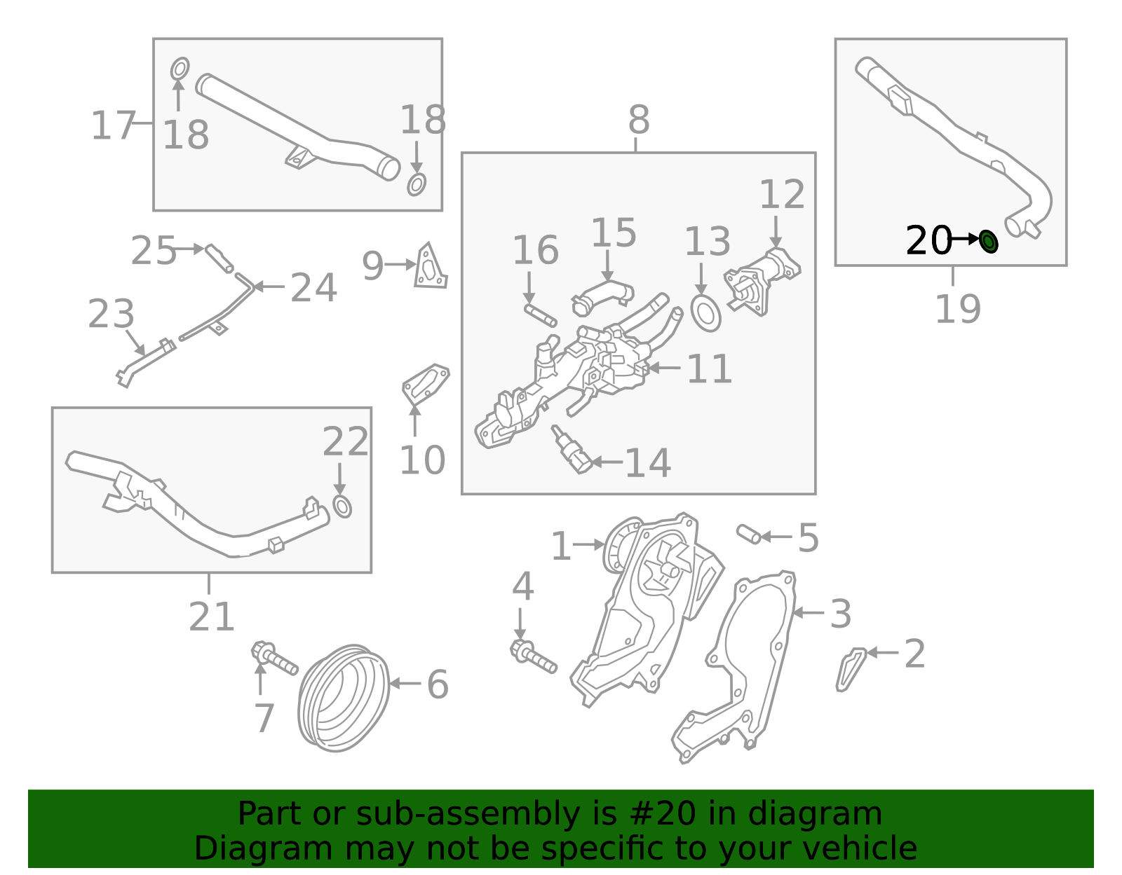 Genuine Engine Coolant Pipe O-Ring for 1986-2025 Hyundai | Part# 25462 ...