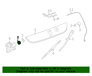 2021-2022 GM Rear Window Wiper Motor Spacer 84676183 | TascaParts.com
