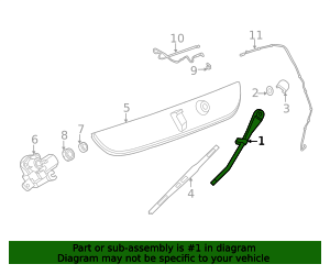 84768069 - Rear Window Wiper Arm 2021-2024 GM | Gateway Buick GMC Parts