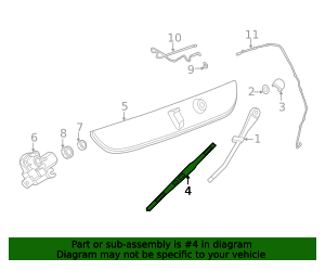 2016-2025 GM Rear Window Wiper Blade, 12 in 84215609 GM | GMPartsDirect.com