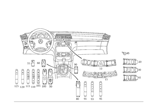 Switch in Instrument Panel and Center Console for 2006 Mercedes-Benz ...