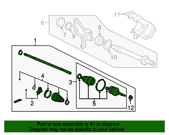 Drive Shaft Assembly L 44306-TA1-A01 | OEM Parts Online