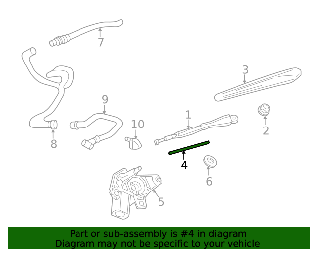 2021-2024 GM Rear Window Wiper Blade, 13.2 in (Replaces 42768976 ...